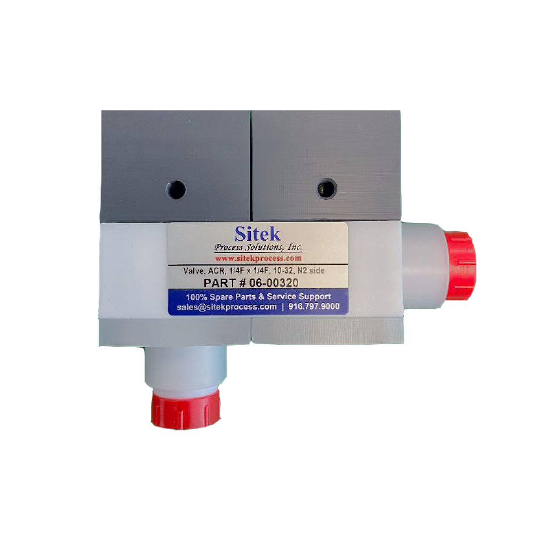 ACR Valve (1/4"F x 1/4"F x #10-32 UNF) for N2 Supply on SITEK ...