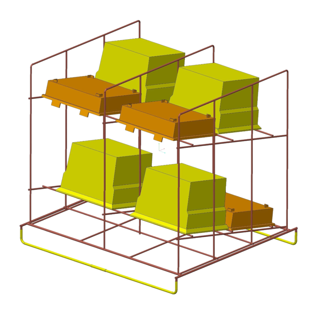 Box Washer Rack for 6" ePAK Cassette Boxes - SITEK Process Solutions